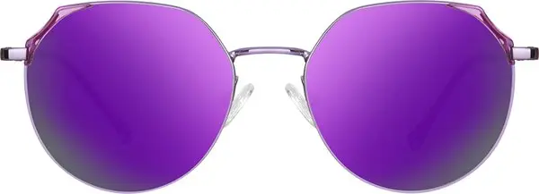 Zenni Round Full Rim Metal Frame - Purple