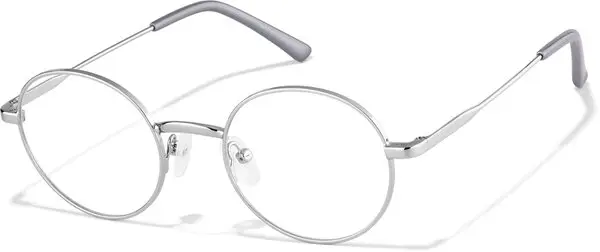Zenni Round Full Rim Metal Frame - Silver