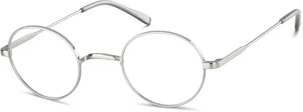 Zenni Round Full Rim Metal Frame - Silver