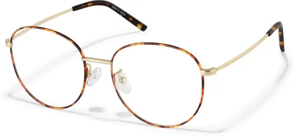 Zenni Round Full Rim Metal Frame - Tortoiseshell
