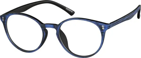 Zenni Round Full Rim Eyeglasses - Blue