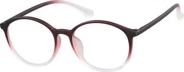 Zenni Round Full Rim Eyeglasses - Cranberry
