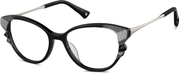 Zenni Cat-eye Full Rim Frame Eyeglasses - Black