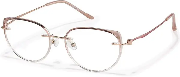 Zenni Cat-eye Full Rim Eyeglasses - Champagne
