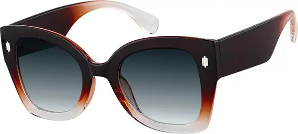 Zenni Cat-eye Full Rim Sunglasses - Brown