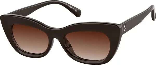 Zenni Cat-eye Full Rim Sunglasses - Brown