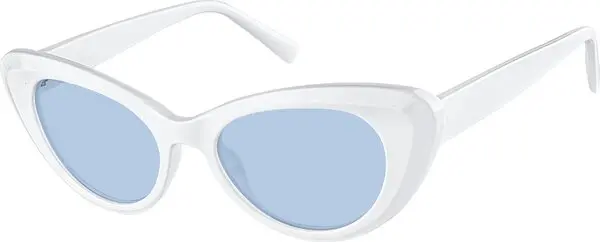 Zenni Cat-eye Full Rim Sunglasses - White