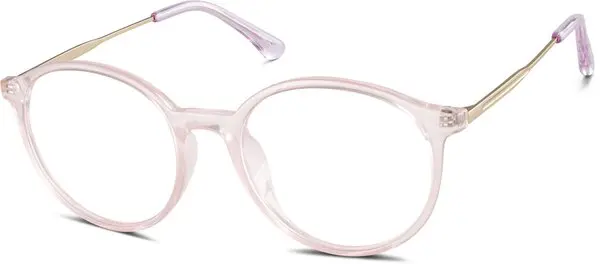 Zenni Round Full Rim Eyeglasses Universal Bridge Fit - Purple