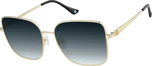 Zenni Square Full Rim Sunglasses - Gold