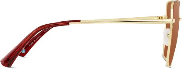 Zenni Square Stainless Steel Sunglasses - Red