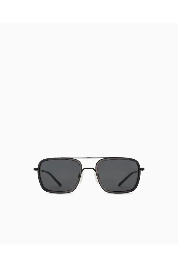 Emporio Armani Square Sunglasses - Black