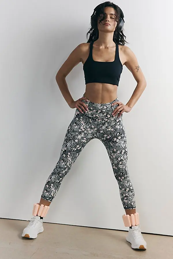 Free People Never Better Printed Capri Leggings - Daisy Maize Combo