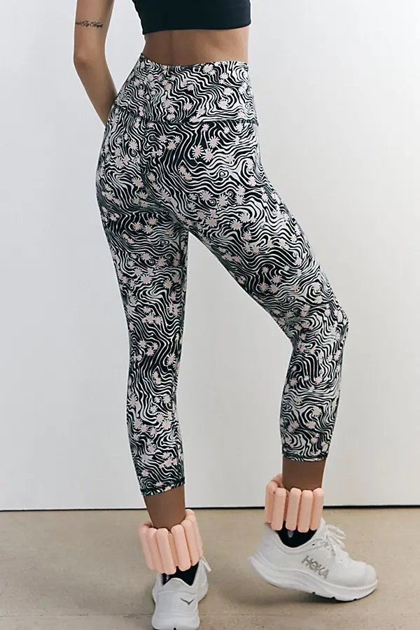 Free People Never Better Printed Capri Leggings - Daisy Maize Combo