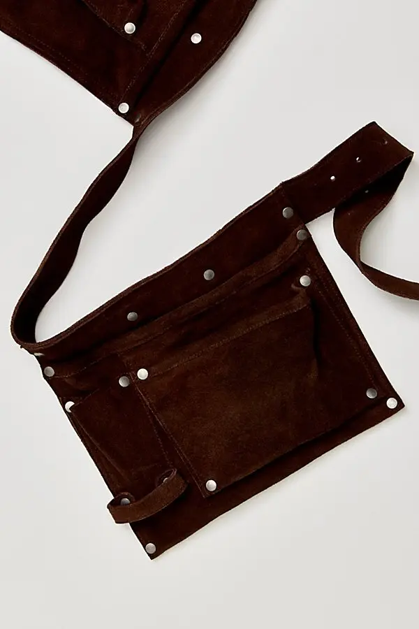 Free People Cargo Pocket Belt - Bitter Bark