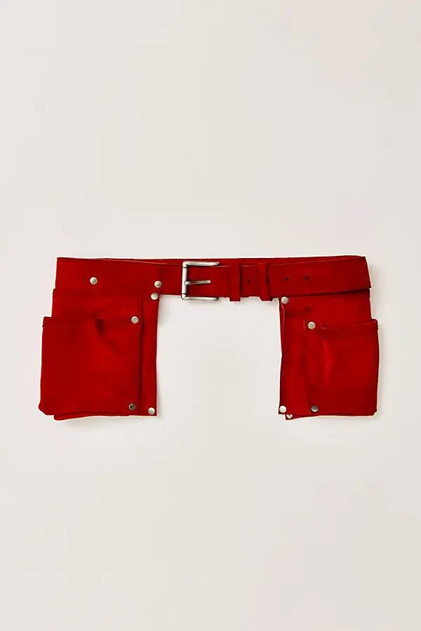 Free People Cargo Pocket Belt - Sour Cherry