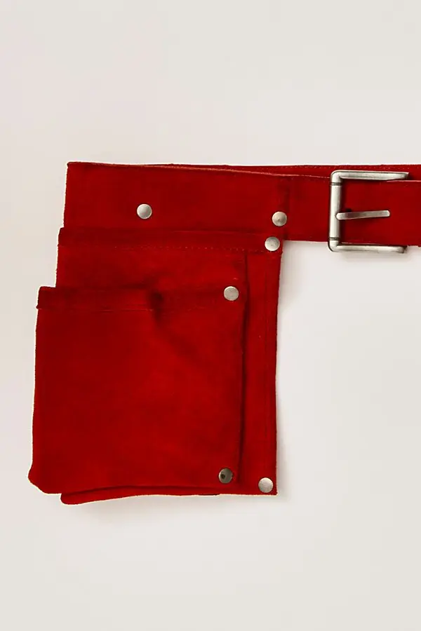 Free People Cargo Pocket Belt - Sour Cherry