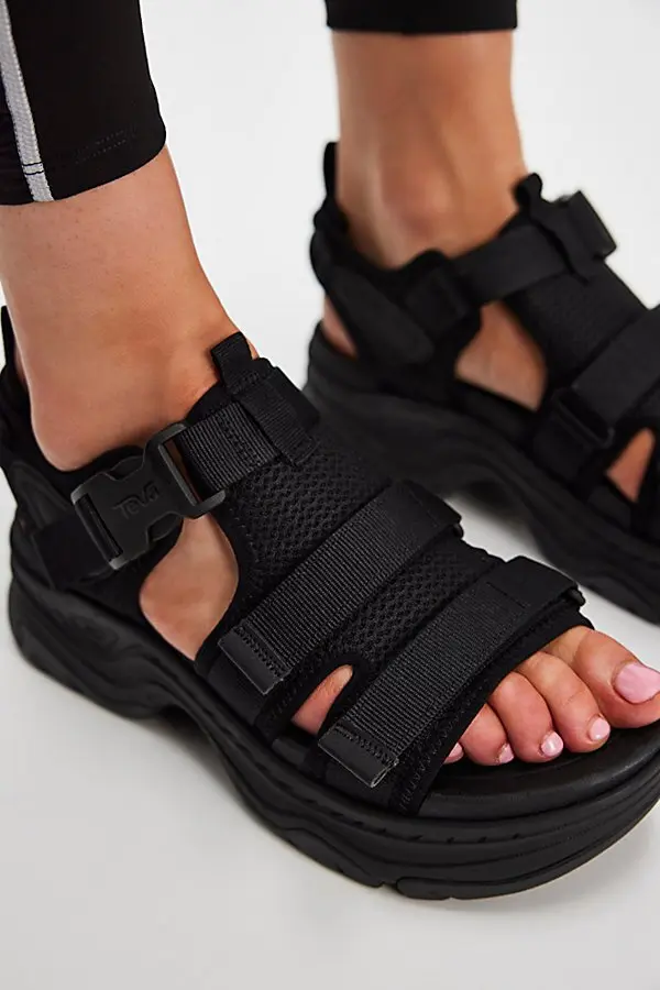Teva Hurricane Ampsole Gaila Platform Sandals - Black