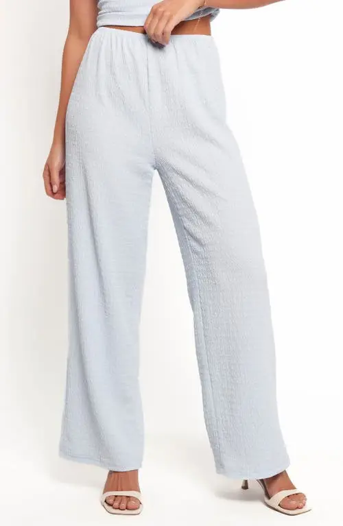 PETAL & PUP Peppai Textured One-shoulder Top & Wide Leg Pants Set