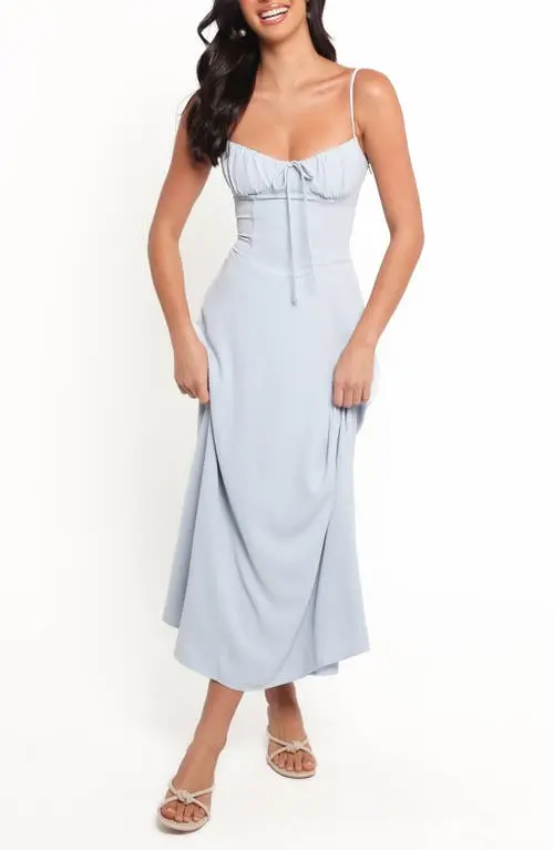 PETAL & PUP Nadina Lace Up Back Midi Dress