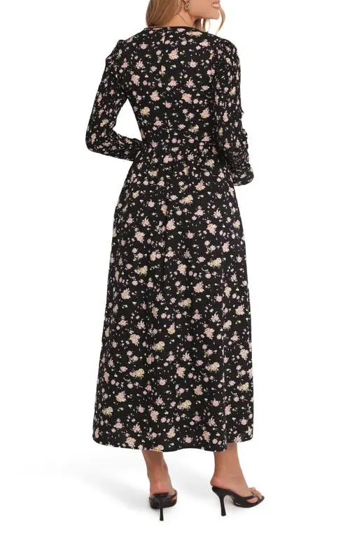 petal and pup black floral dress Arella Maxi Dress - Black Floral main image 0