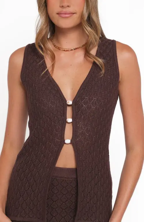 PETAL & PUP Pointelle Sweater Vest