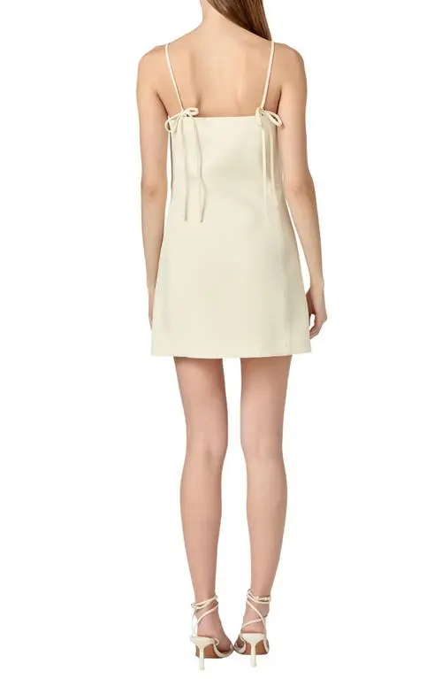 English Factory Tie Strap A-line Mini Dress