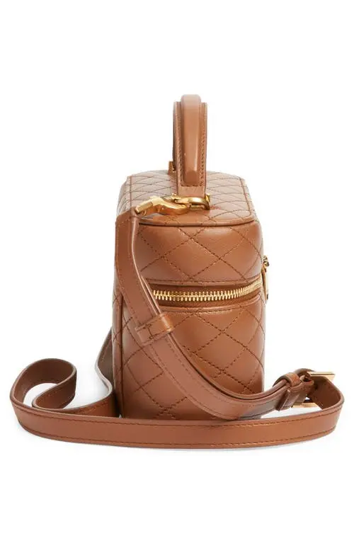 Saint Laurent Mini Gaby Quilted Leather Vanity Case - Fox