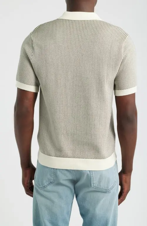 Madewell Johnny Collar Tuck Stitch Polo - Faded Ivy
