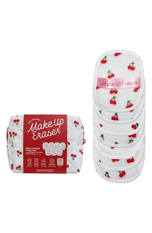 THE ORIGINAL MAKEUP ERASER 7-day Crush Makeup Eraser Set With Makeup Bag - Cherry