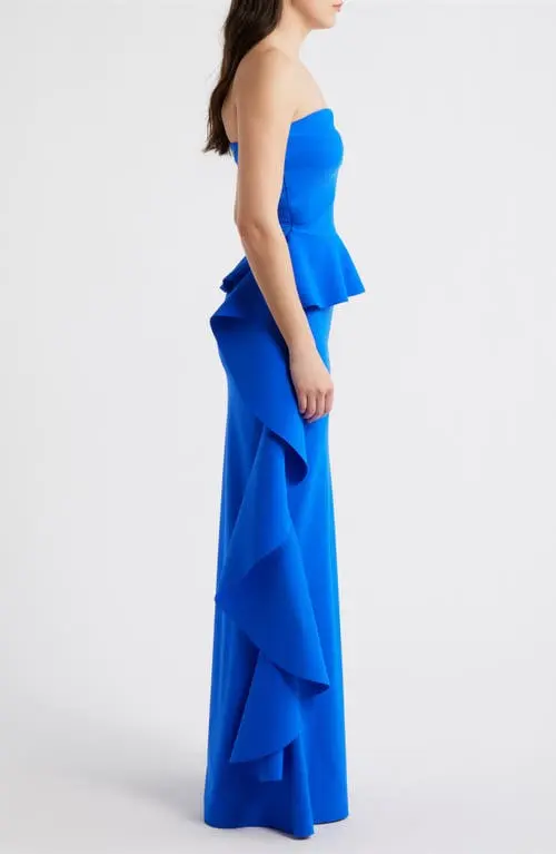 Chiara Boni La Petite Robe Eliska Strapless Gown - Blue Klein