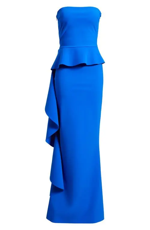Chiara Boni La Petite Robe Eliska Strapless Gown - Blue Klein