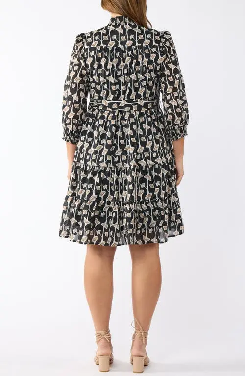 ESTELLE Sea Lily Tiered Cotton Dress
