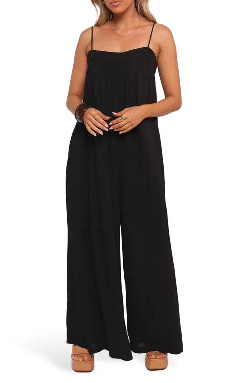 PETAL & PUP Abegail Wide Leg Jumpsuit - Black