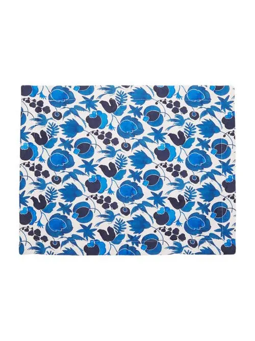 La DoubleJ Placemats Set Of 2 - Wildbird Small Blue