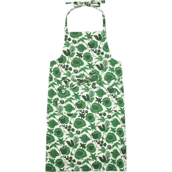 La DoubleJ Apron With Pocket - Wildbird Green