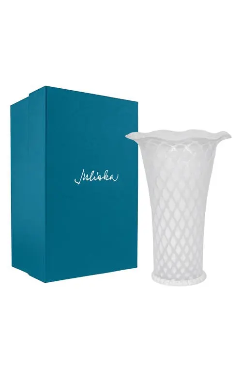 JULISKA Trellis Glass Vase - White
