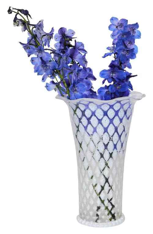 JULISKA Trellis Glass Vase - White