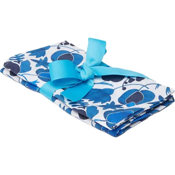 La DoubleJ Large Napkins Set Of 2 - Wildbird Small Blue