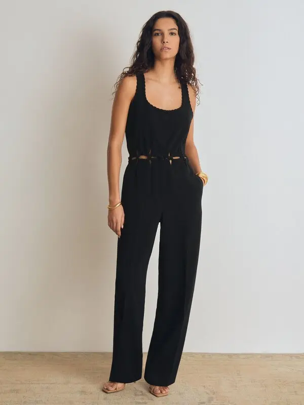 REISS Miniva Atelier Cut-out Waist Jumpsuit