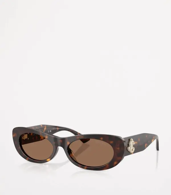 JIMMY CHOO Havana Oval Sunglasses