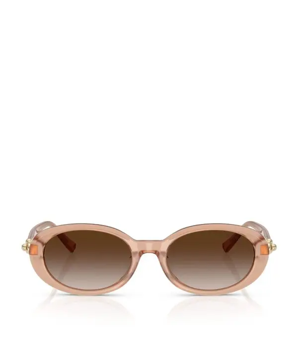 Tiffany & Co. Acetate Oval Tf4242d Sunglasses - Beige