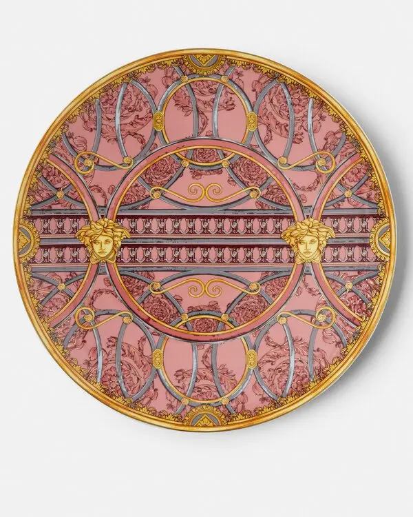 Versace La Scala Del Palazzo Rosa Charger Plate 33 Cm