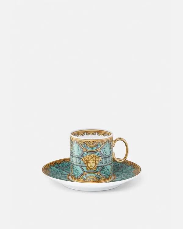 Versace La Scala Del Palazzo Verde Espresso Set - Blue