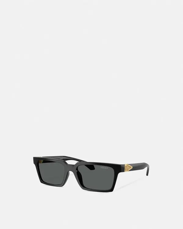 Versace Avanti Rectangular Sunglasses - Black