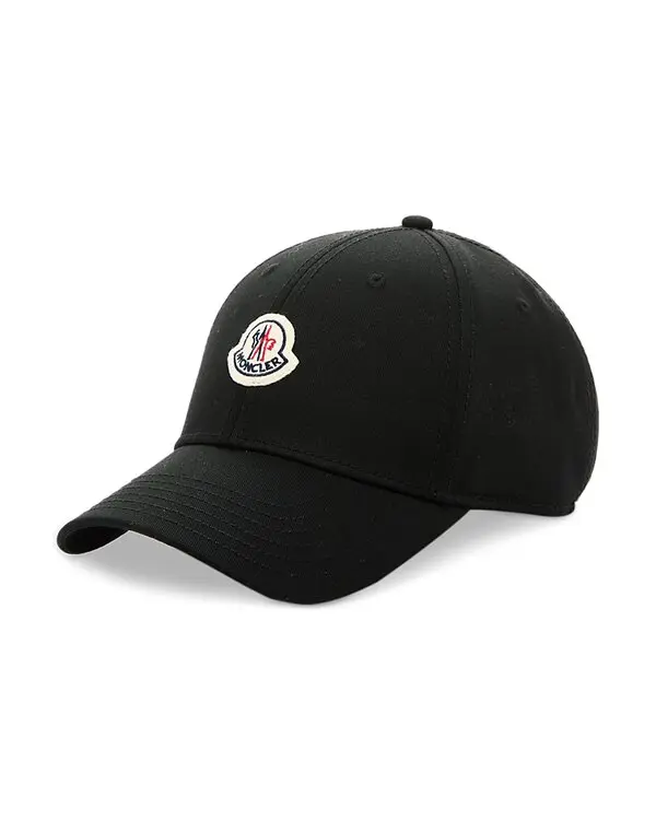 Moncler Logo Patch Baseball Cap - Black