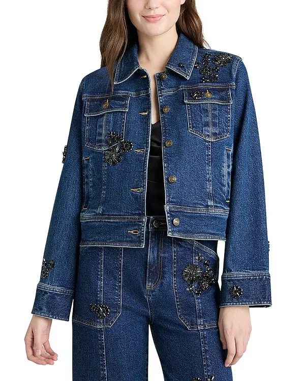 Cinq À Sept Embellished Riviera Denim Jacket
