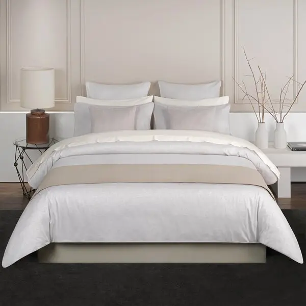 AMALIA HOME COLLECTION Matiz Jacquard Sham, Standard, Set Of 2 - Beige/sand