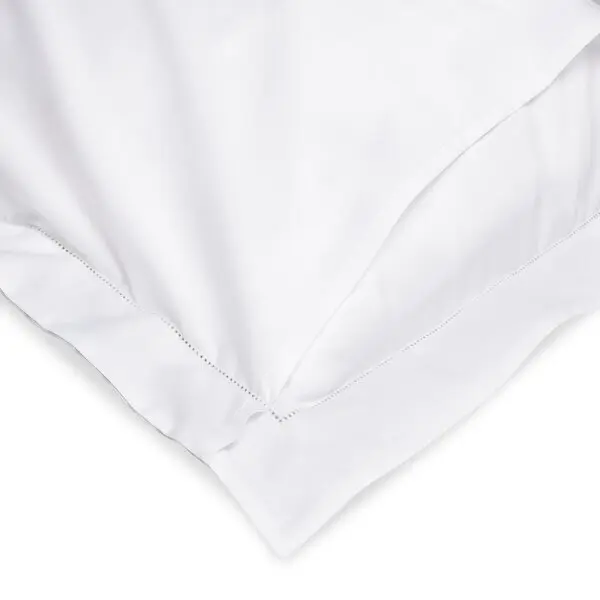 AMALIA HOME COLLECTION Luso Silk Blend Sham, King, Set Of 2 - White/silver