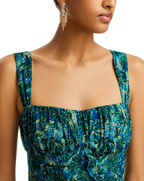 saloni chandra silk ruffled dress SALONI Chandra Ruffled Fil Coup Silk-Blend Maxi Dress