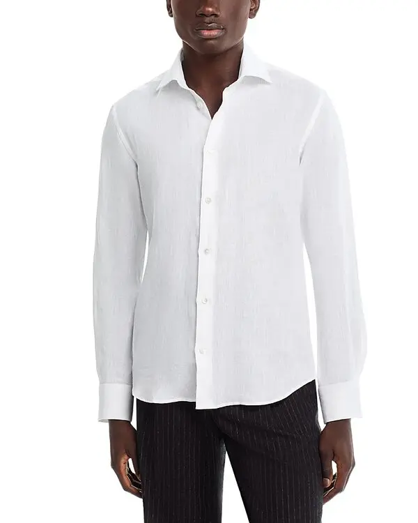 MAURIZIO BALDASSARI Linen Sport Shirt - White